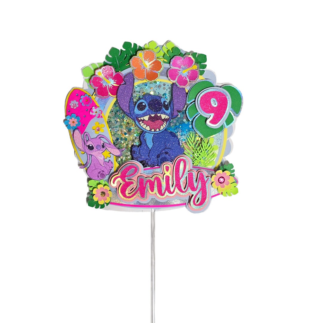 Personalized 3D Glitter Cartoon Cake Toppers for Children's Birthdays ...