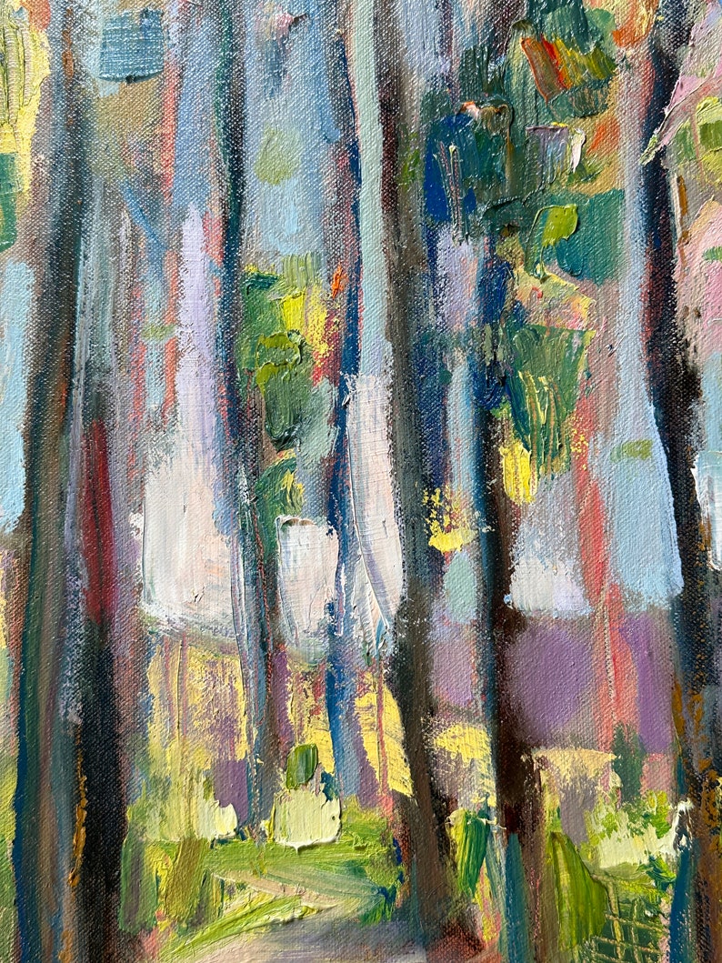 California Original Oil Painting Expressionist Trees Hartman - Etsy