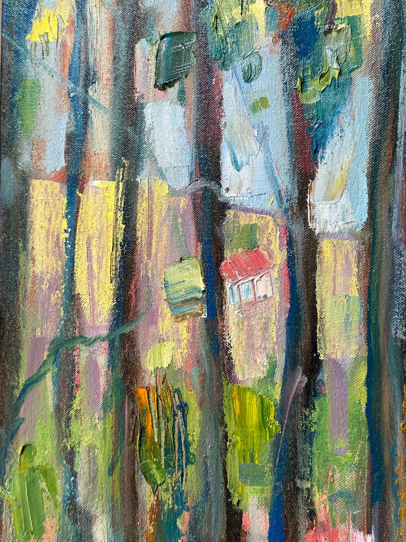 California Original Oil Painting Expressionist Trees Hartman - Etsy
