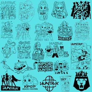 Kpop Demon Hunter SVG Bundle, Saja Boy & Huntrix Svg, Demon Hunters ...