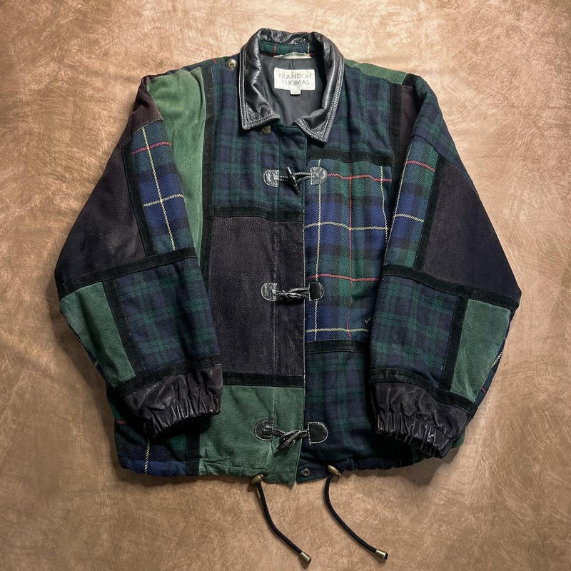 Green Plaid Zip up Jacket - Etsy