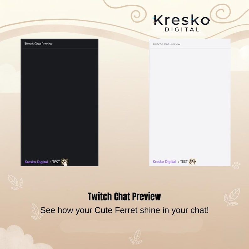 Kawaii Ferret Emotes Pack – 12 Chibi Twitch & Discord Emotes (digital ...