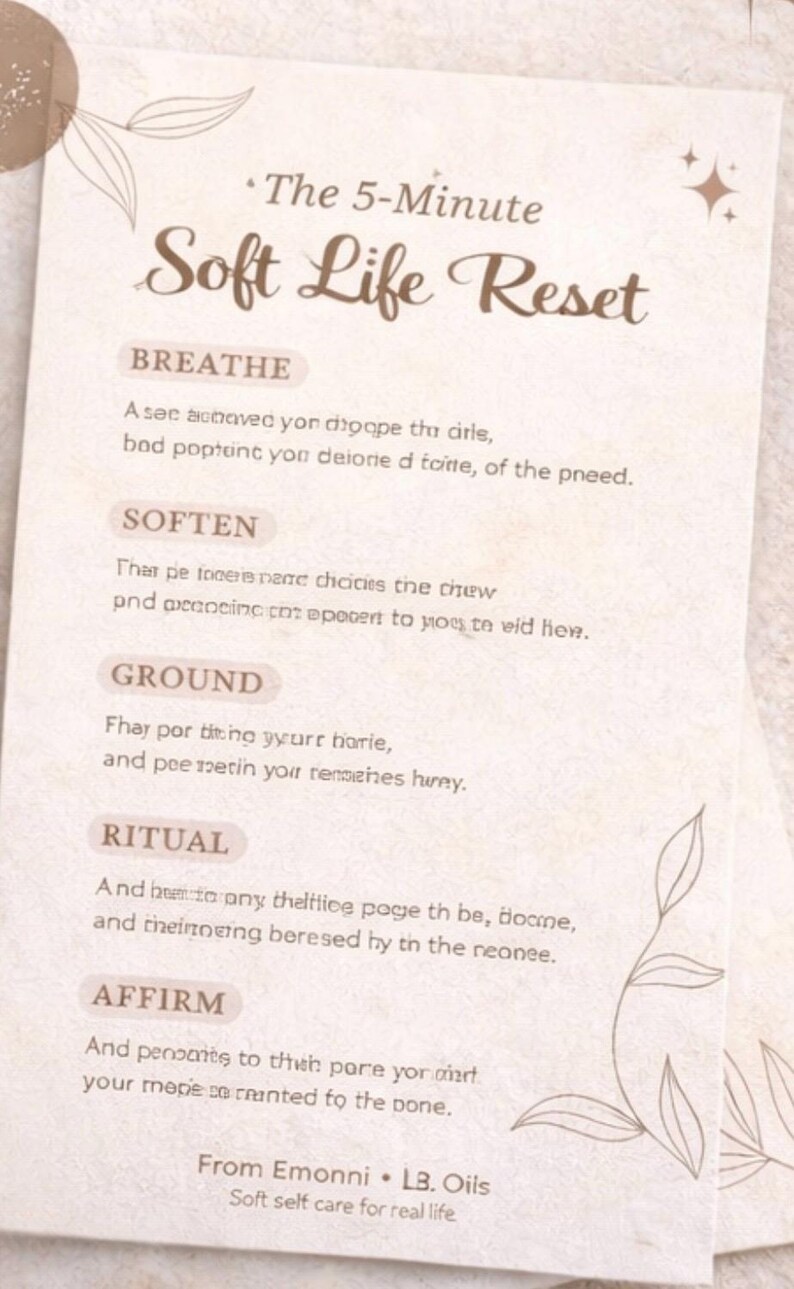 5 Minute Reset Ritual - Etsy