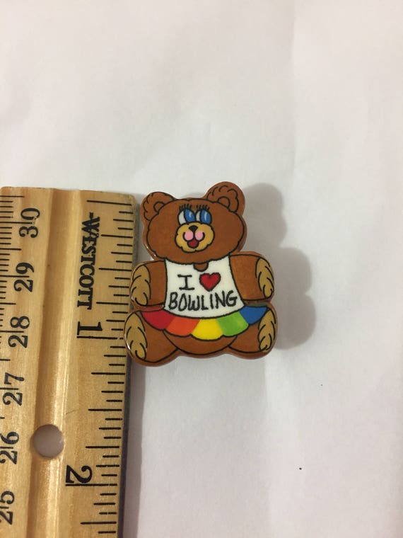 Adorable Vintage Bear Pin ~ Featuring A Cute Bear Wea… Gem