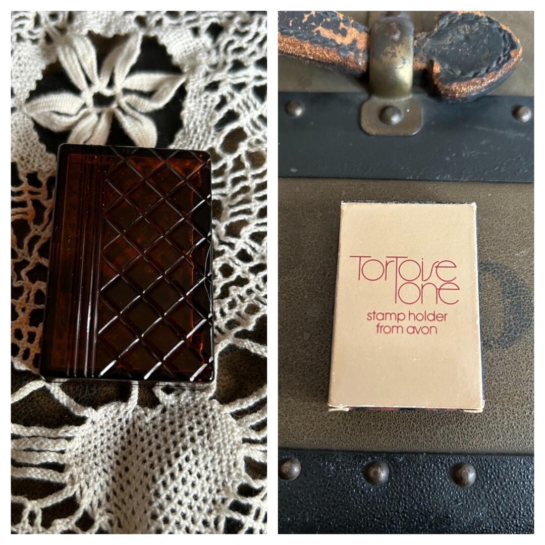 Vintage Stamp Holder ~ Tortoise Lucite Stamp Holder ~ Brand New in ...