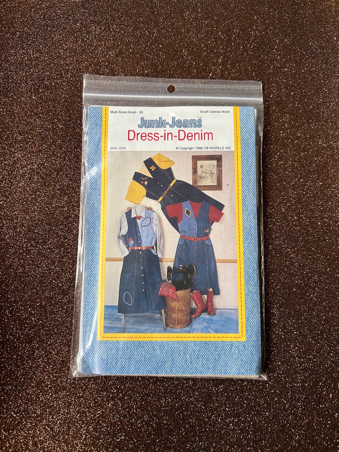 DIY Vintage Dress in Denim Patterns ~ New in Package Junk-jeans Dress ...