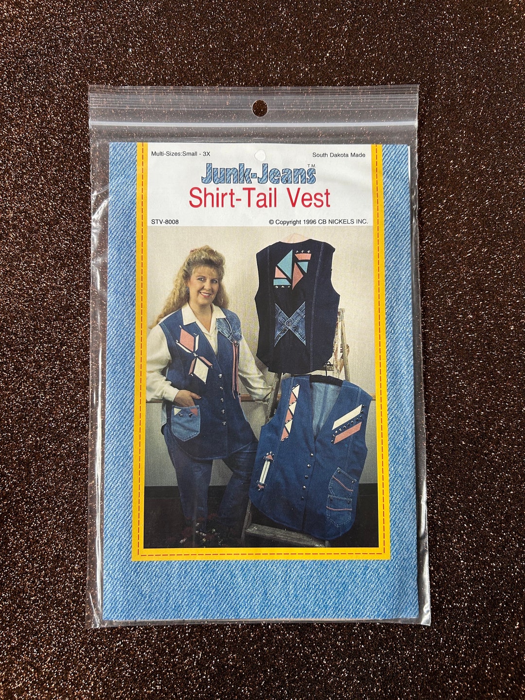 DIY Vintage Denim Vest Patterns ~ New in Package Junk-jeans Shirt~tail ...