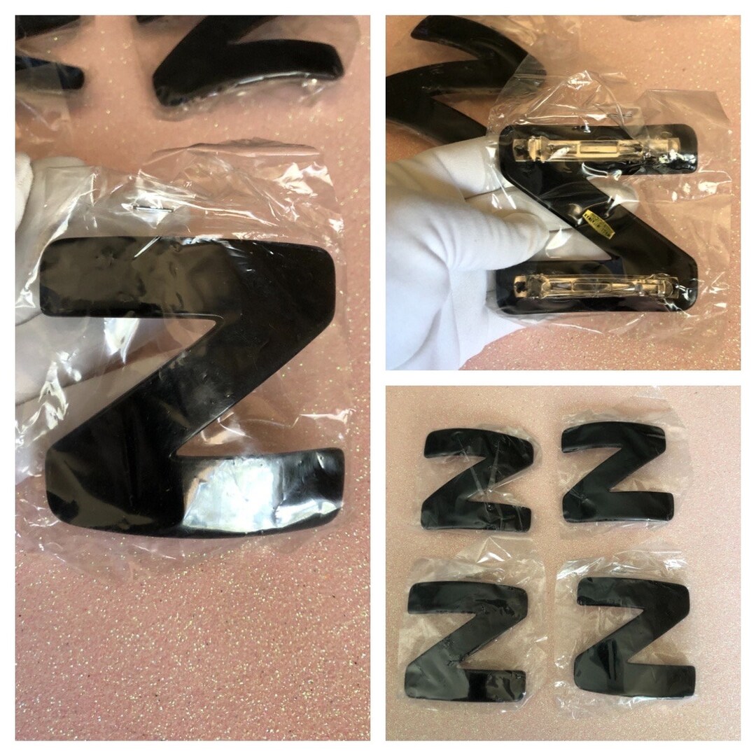 Vintage 1980's New Black Zig Zag "z" Barrette Clip ~ NOS Black Double ...
