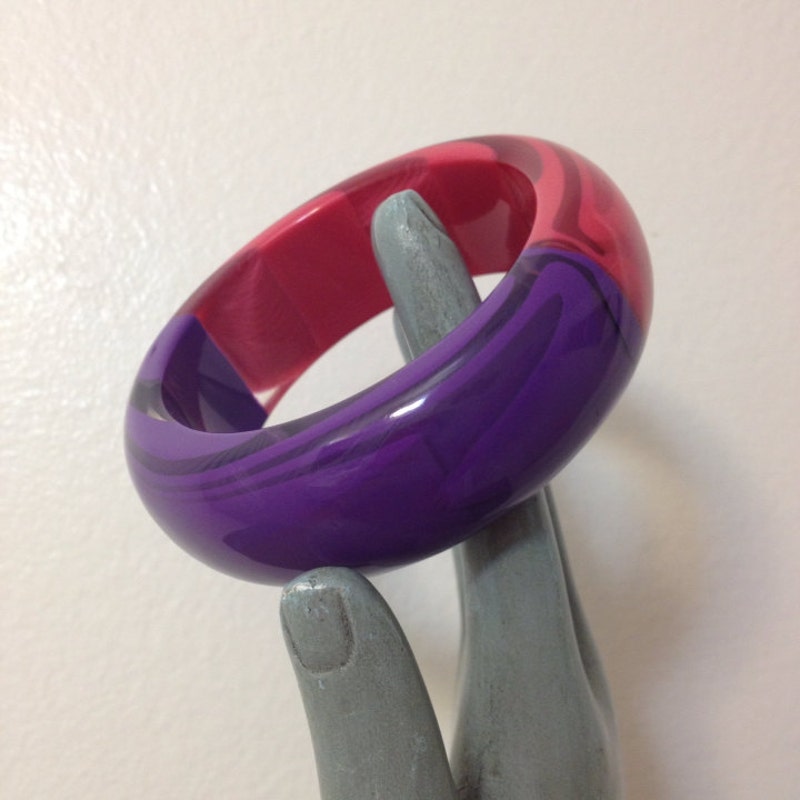 Pink Lucite Bangle - Etsy