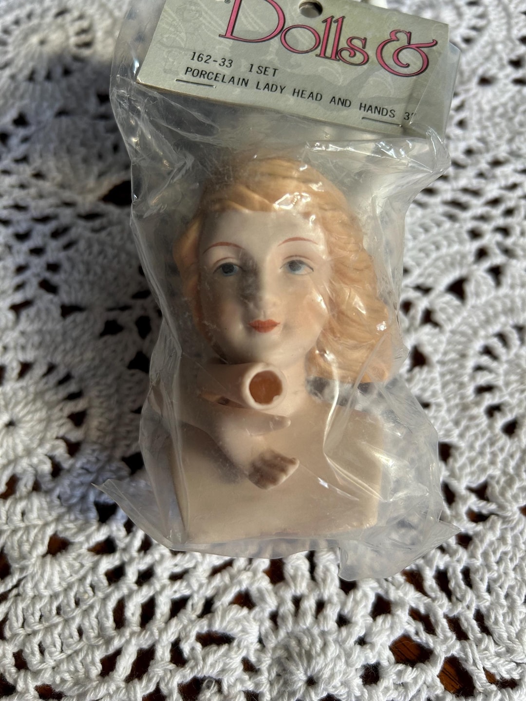 Vintage Porcelain Lady Doll Head and Arms in the Package 3 Inch ...