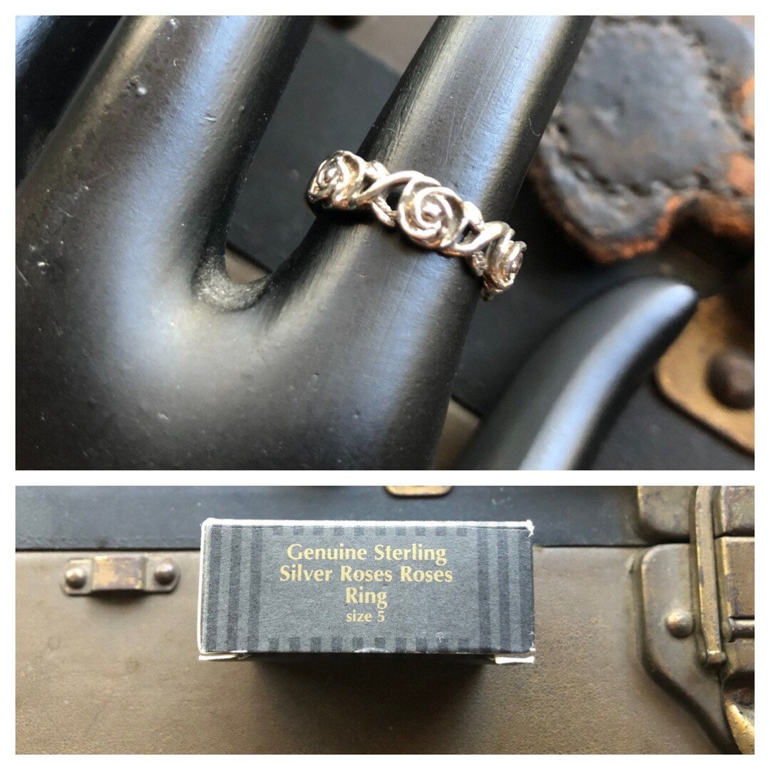 Genuine 925 Sterling Silver Roses Roses Ring in A Size 5 in Original ...