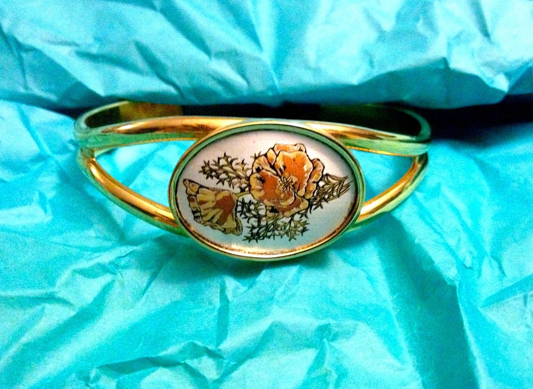 Vintage Reed & Barton Poppy Flower Damascening Gold Over - Etsy