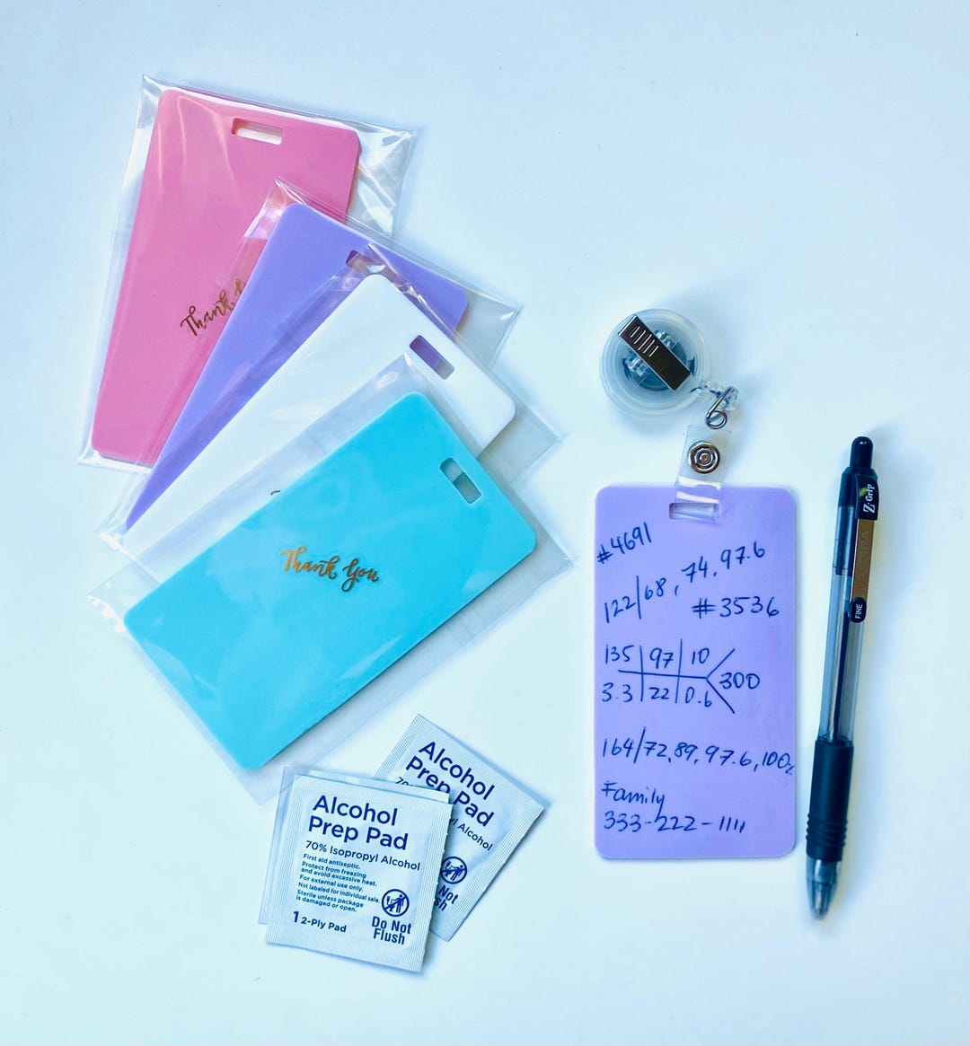 Erasable, Vertical Badge Note - Etsy