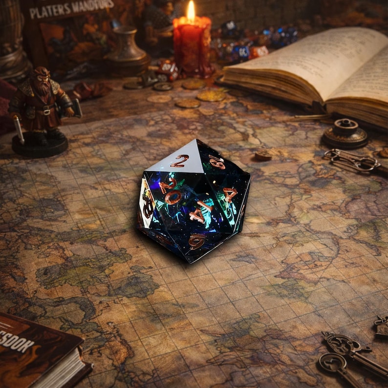 Aurora Borealis Set - Polyhedral Resin Dice for Dungeons and Dragons ...