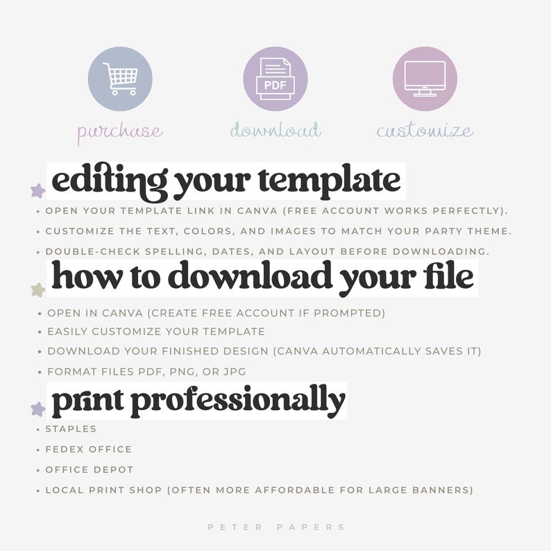 Editable Happy Birthday Tapestry Backdrop Banner, Minimalist, Any Age ...