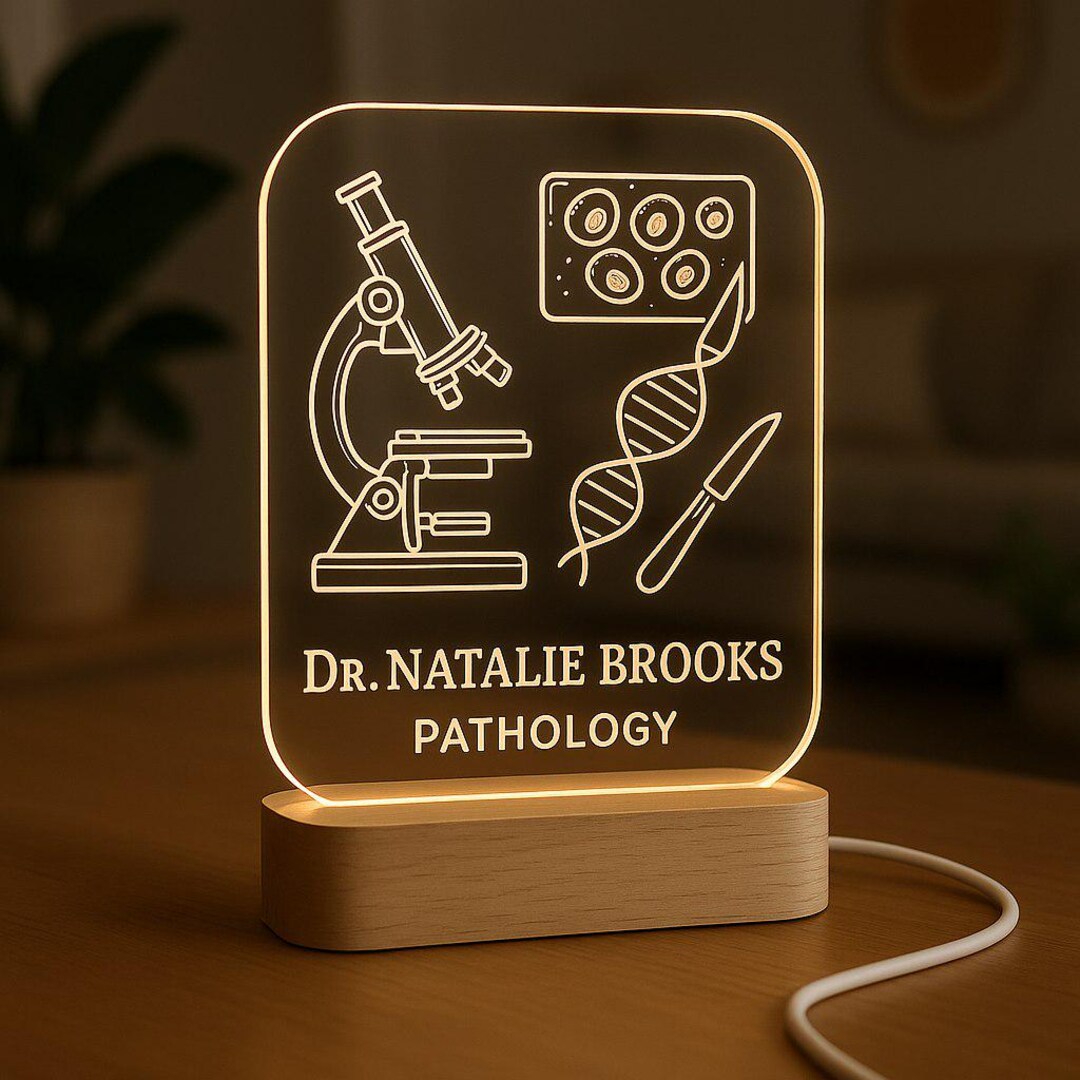 Pathologist Custom Night Light Personalized Gift With Laser Engraved ...
