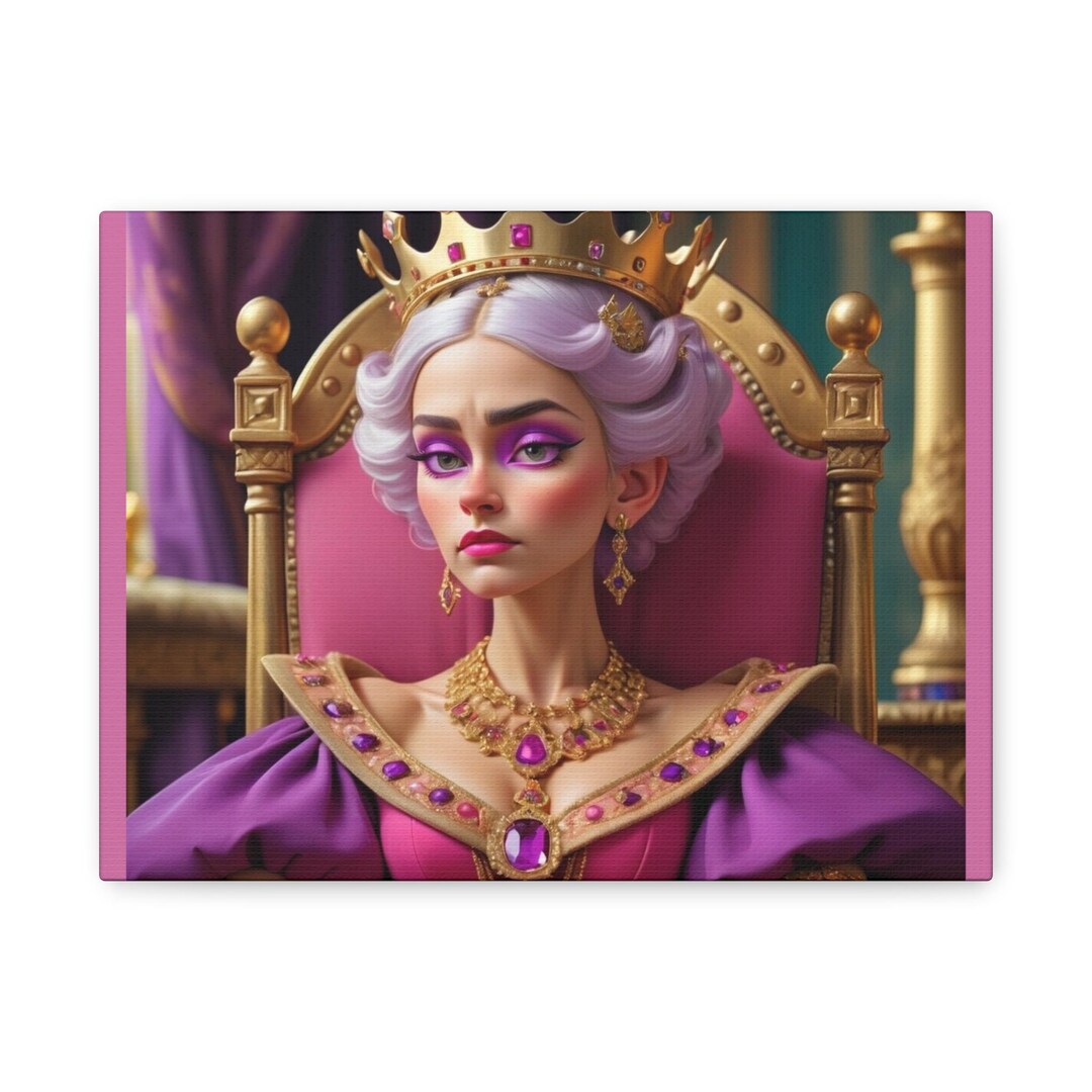 Regal Art Canvas Print, Wall Decor, Queen Portrait, Glamorous Home ...