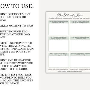 Christian Journaling Worksheet Prayer Reflection Guide Devotional ...