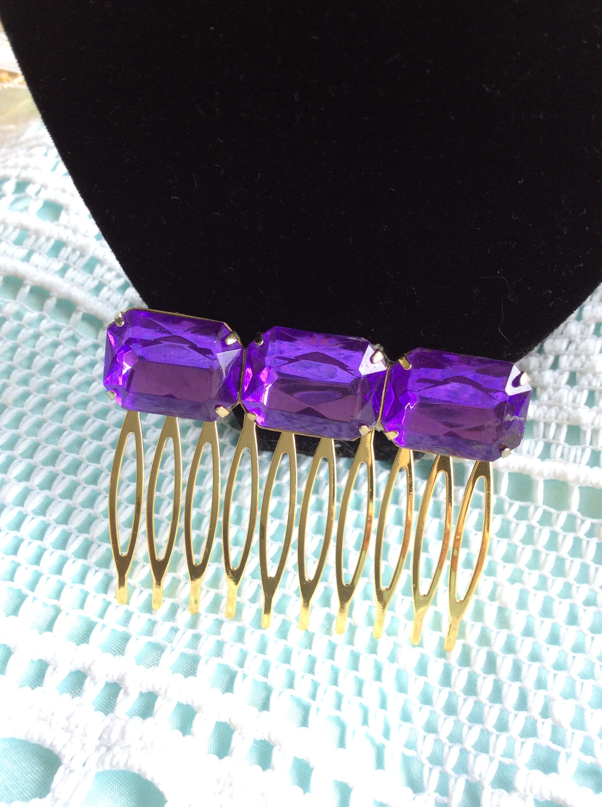 Authentic Vintage BEAUTIFUL STUNNING VIOLET Purple Gold Hair - Etsy ...