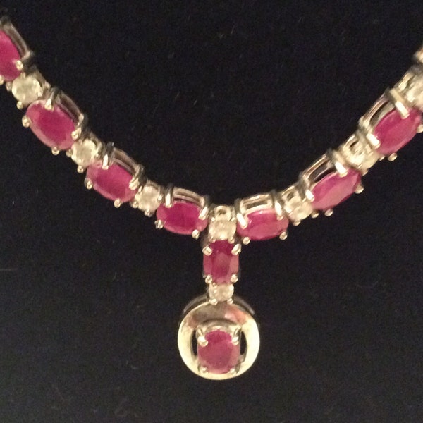 Real Ruby Necklace - Etsy