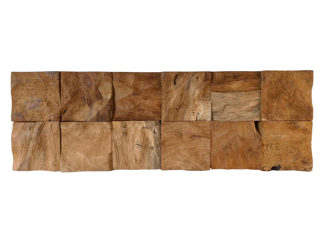 Rustic Teak Wood Wall Art Panel – Handmade Recycled Wood Wall Decor ...