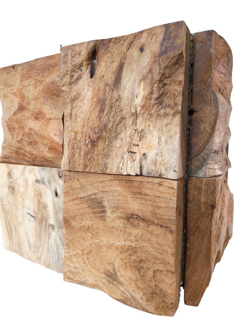 Rustic Teak Wood Wall Art Panel – Handmade Recycled Wood Wall Decor ...