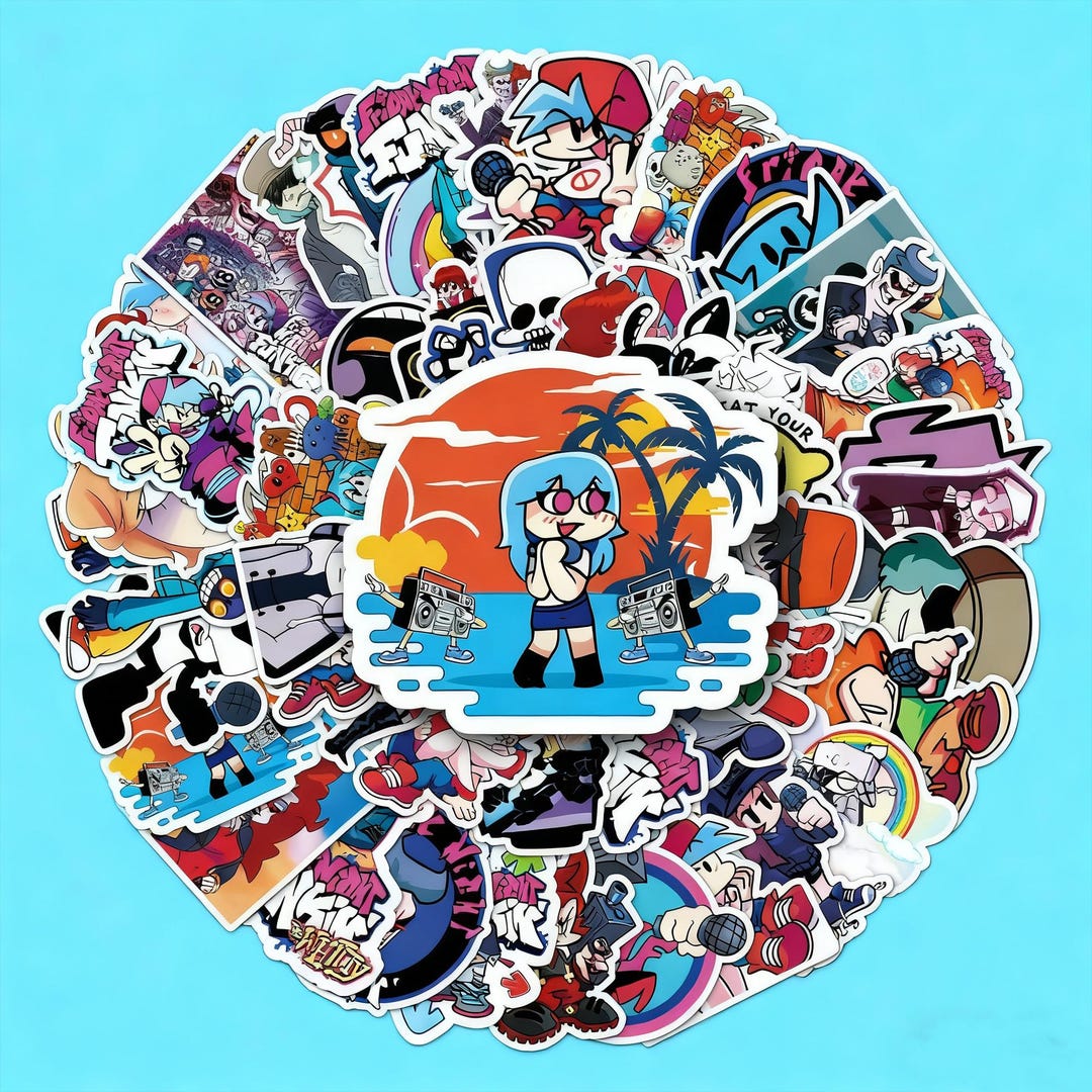 50pcs-friday Night Funkin Stickers | FNF Character Sticker Pack | Cute ...