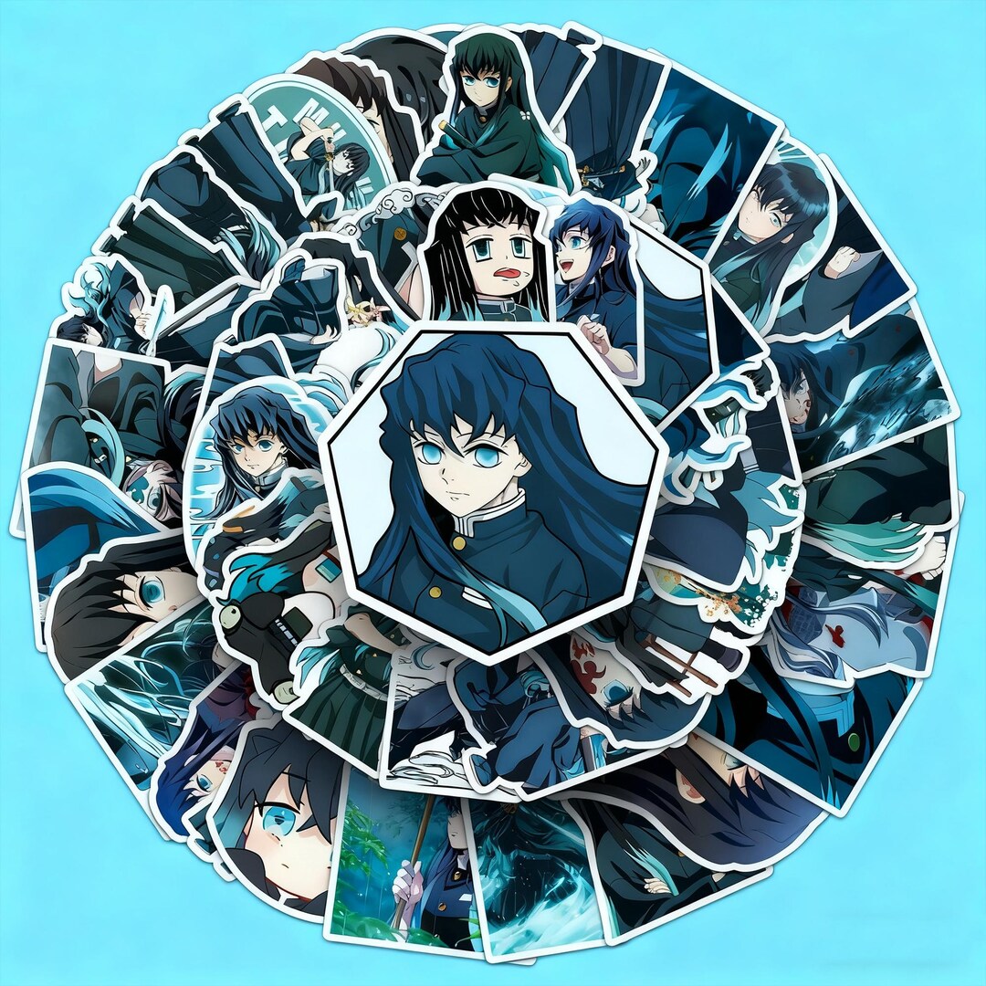 50pcs-muichiro Tokito Stickers | Demon Slayer Mist Hashira Sticker Pack ...