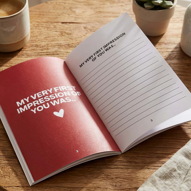 Personalized Love Diary, Fill-in-the-blank, Anniversary Gift - Etsy