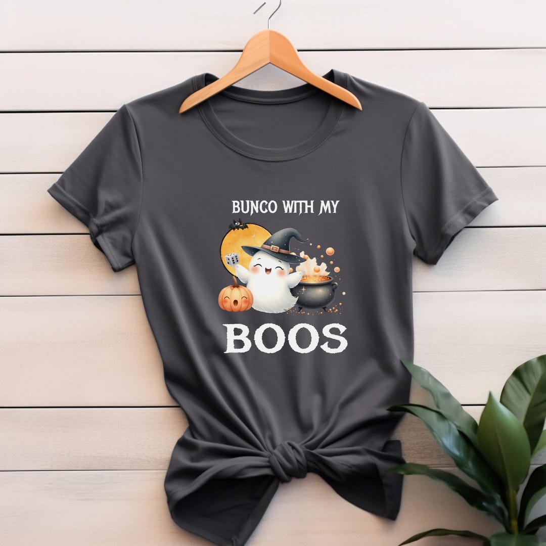 Halloween Bunco Shirt, Bunco With My Boo Halloween Shirt, Bunco Holiday ...