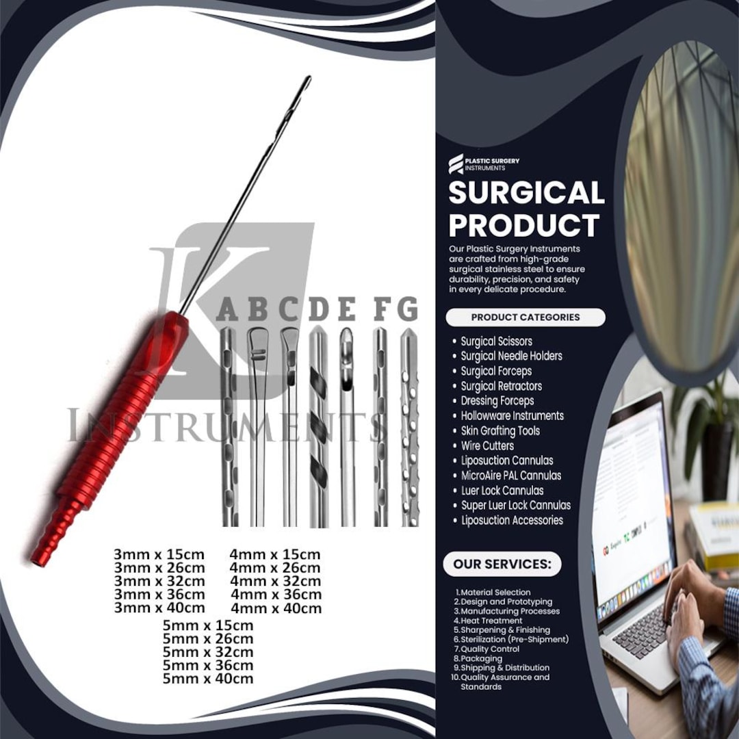 Fixed Handle Liposuction Cannula | Multi-hole Port Design | Precision ...