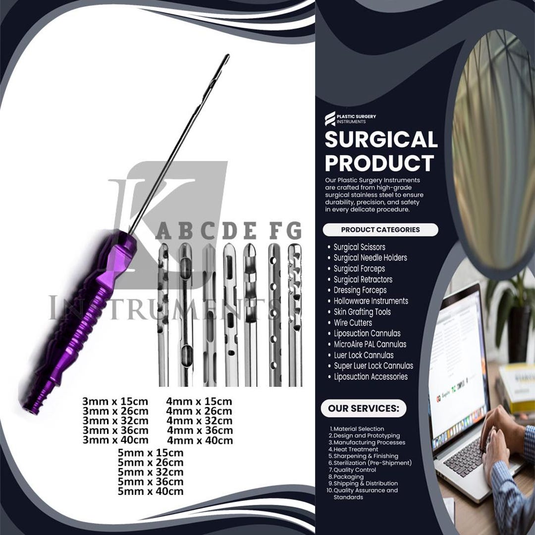 Liposuction Cannula | Fixed Handle Multi-hole Design | Surgical Tool ...