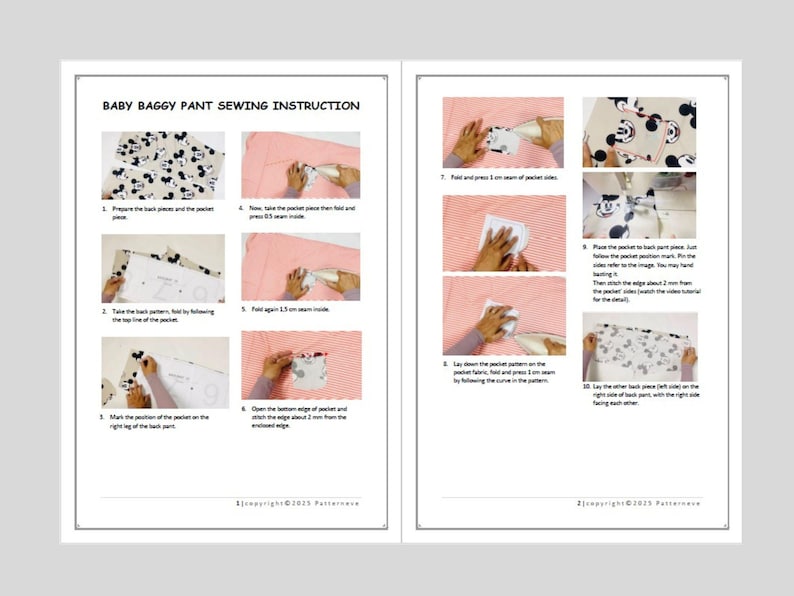 Barrel Leg Pants PDF Sewing Pattern | 0-24 Months, Bucket Hat & Bib ...