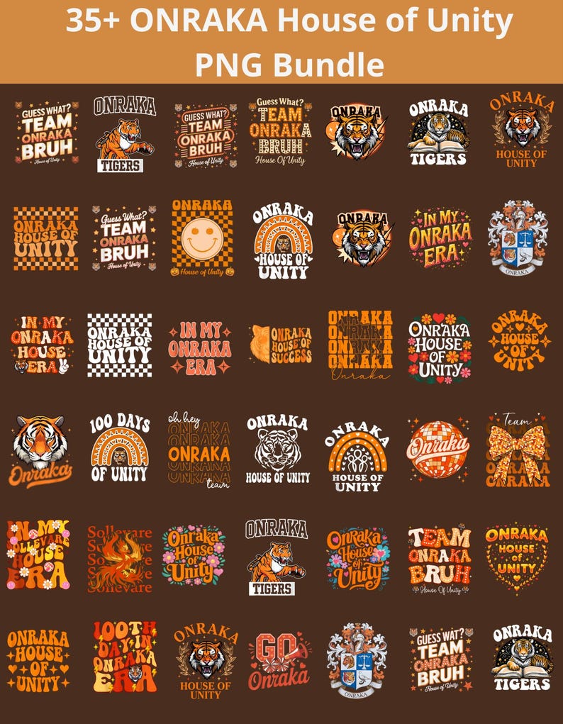 35+ ONRAKA House of Unity Png Bundle, Back to School Png, College ...