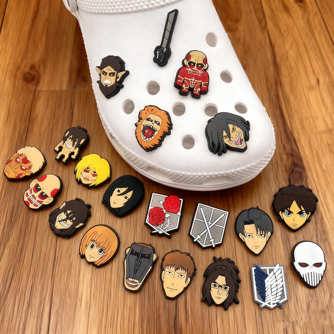 Attack on Titan Shoe Charms | Anime Croc Charms | Eren, Mikasa & Titan ...