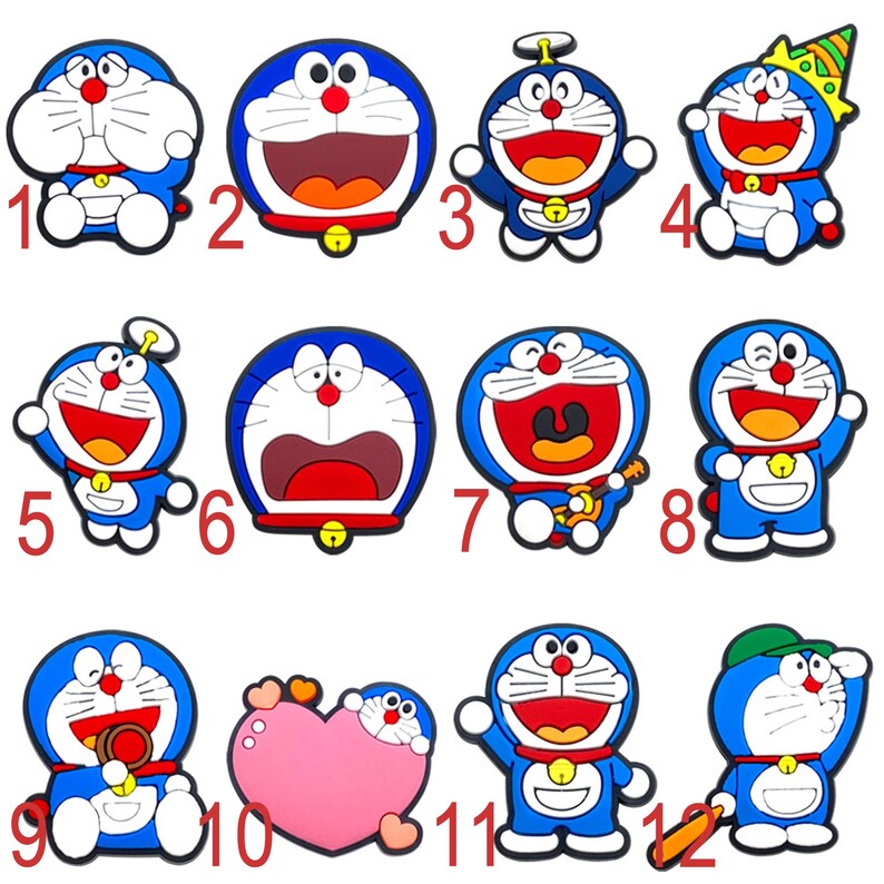 Doraemon Crocs Charms | Cute Robot Cat Jibbitz | Kids & Adults Shoe ...
