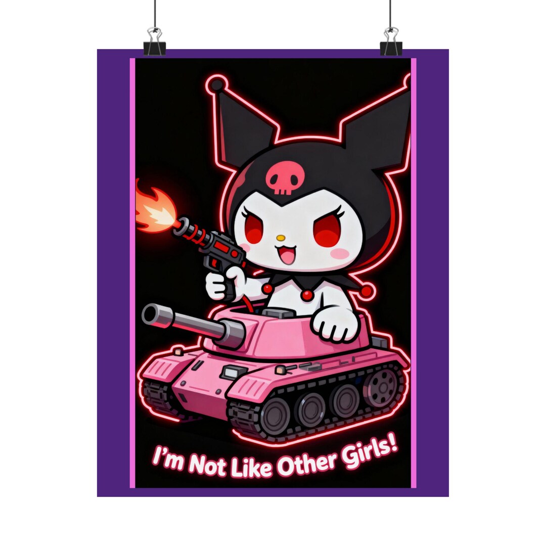 Kuromi Tank Girl Poster Matte Vertical | I'm Not Like Other Girls ...