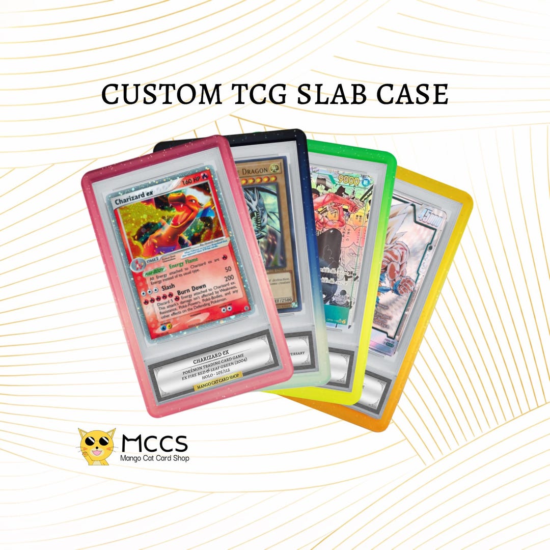 TCG Slab Case | Custom Label & Bumper Guard - Etsy