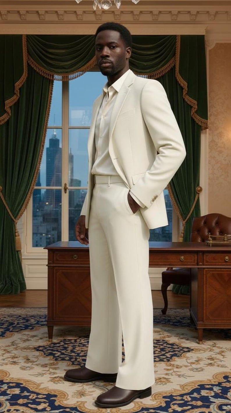 Luxury Off-white Suit for Men | Elegant Two-piece Set | Premium Wedding ...