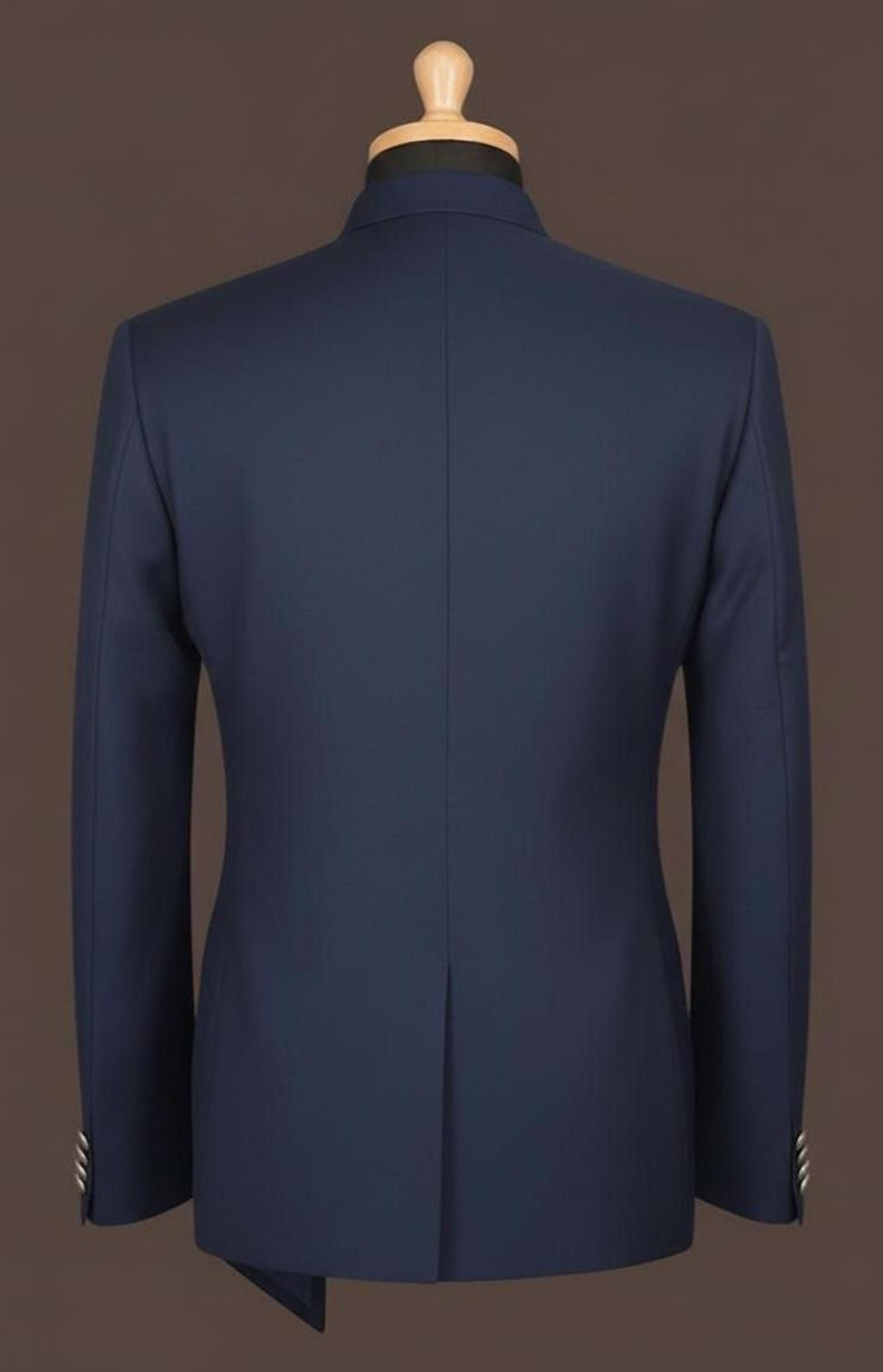 Men’s Navy Asymmetrical Jodhpuri Coat | Embroidered Groom Jacket ...