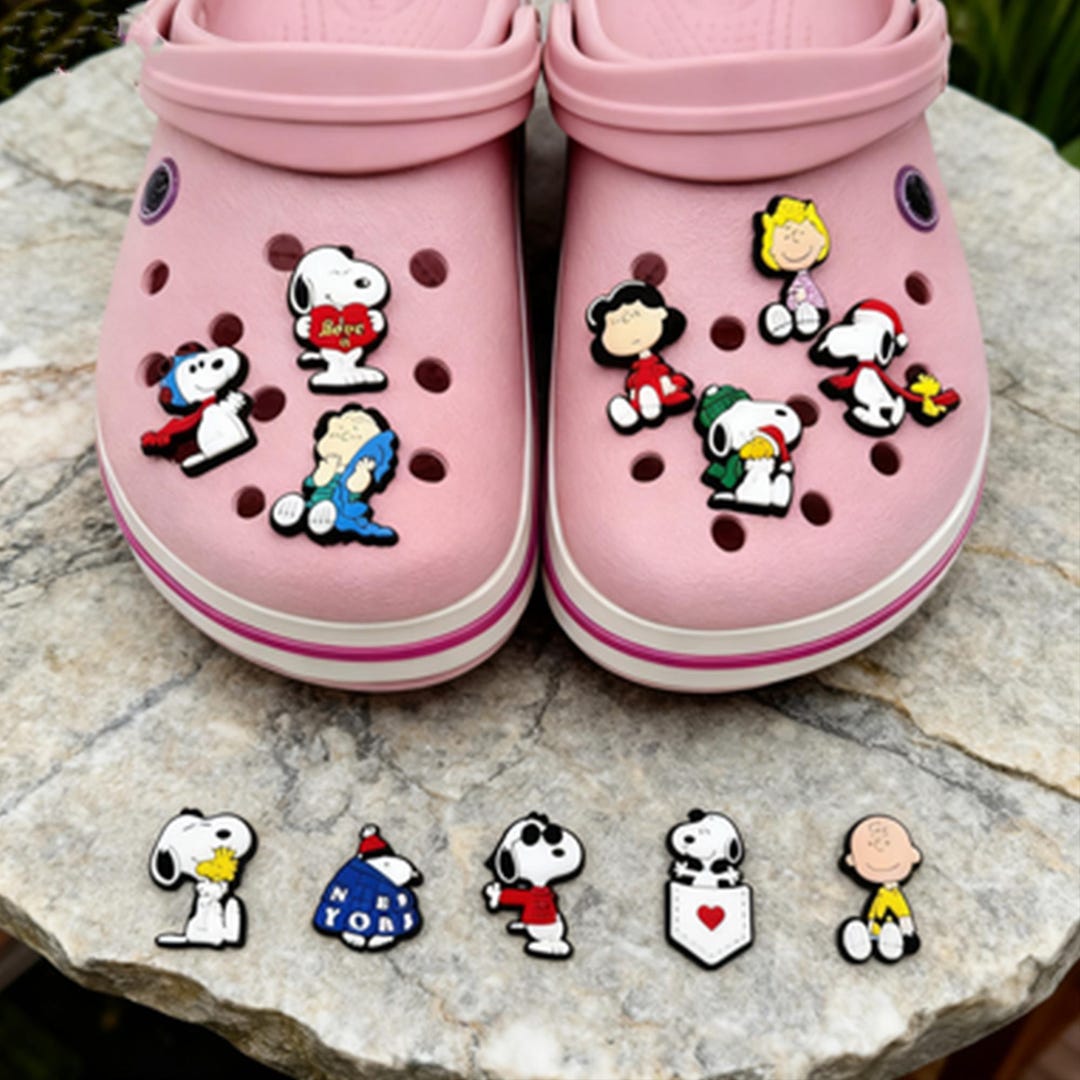 Snoopy-inspired Shoe Charms | Cute Cartoon Dog Clog Accessories | Fun ...