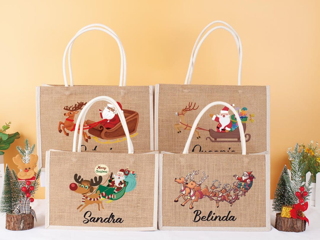 Custom Name Jute Bag, Bridesmaid Bags, Bachelorette Party Favor - Etsy