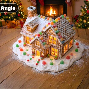 Gingerbread House Printable Pattern Template Christmas Decor - Etsy