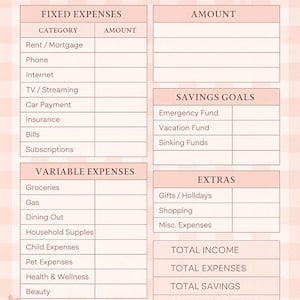 Printable Monthly Budget Planner | Financial Tracker Template (PDF) - Etsy