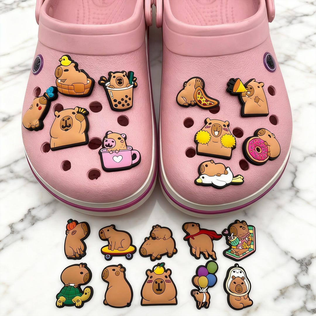 Capybara Crocs Charms | Cute Animal Jibbitz Shoe Charms | Kawaii ...