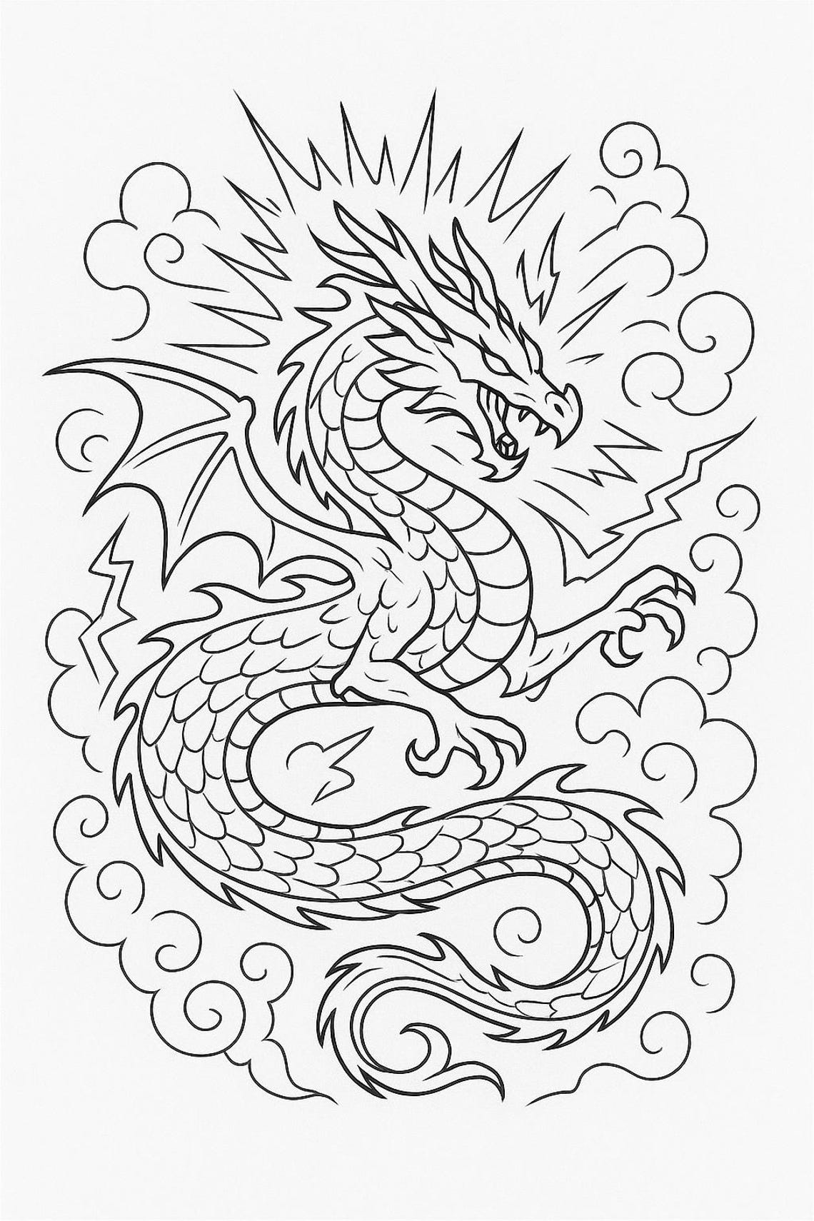 Baby Dragons Elemental Dragons Coloring Pages for Kids - Etsy