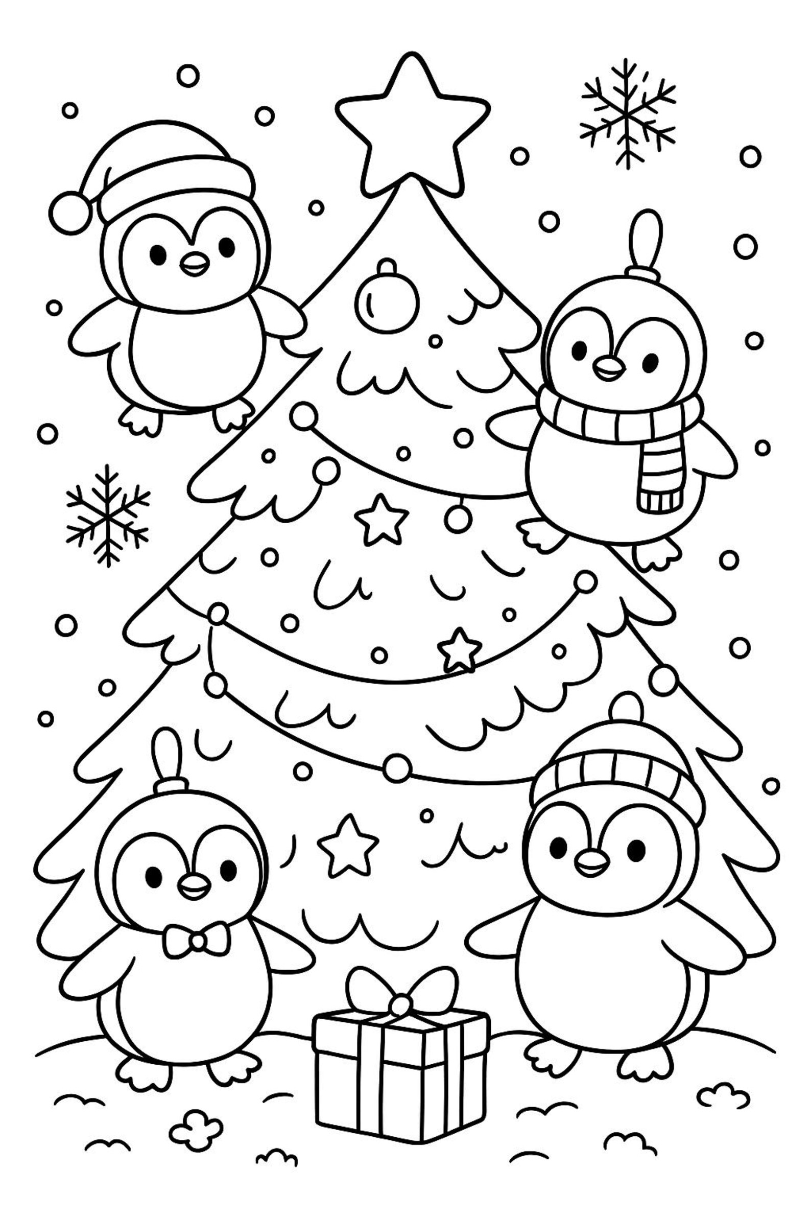 Christmas Collection Animals Santa Tree Elves House Advent Coloring ...