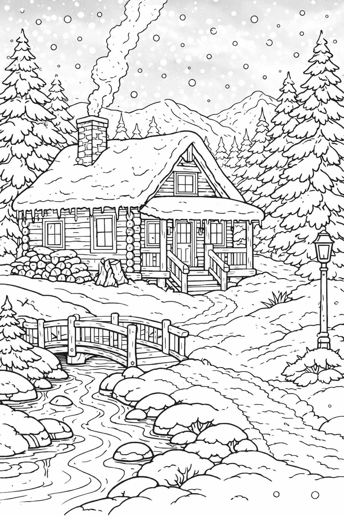 Nature Coloring Book: Winter Wonderland Scenes - Etsy