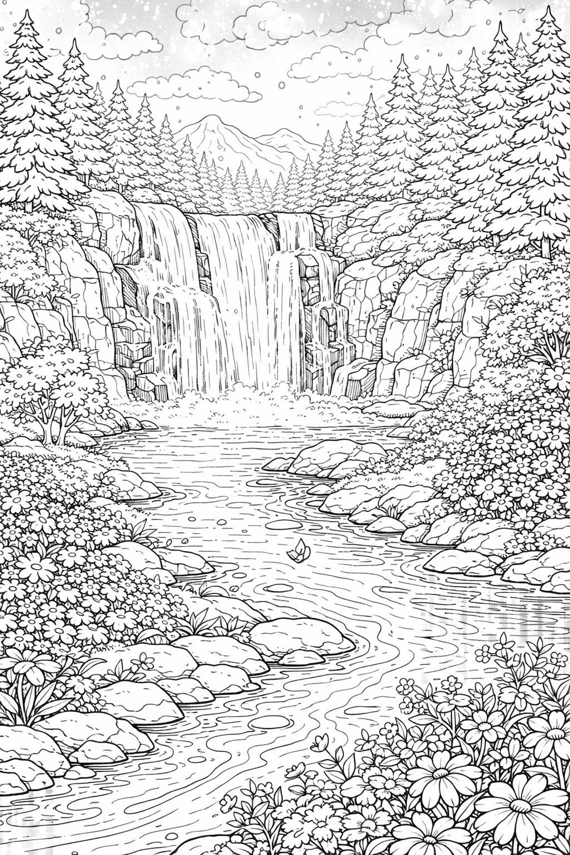 Nature Coloring Book: Summer Scenes of Forests, Rivers, and Lakes - Etsy