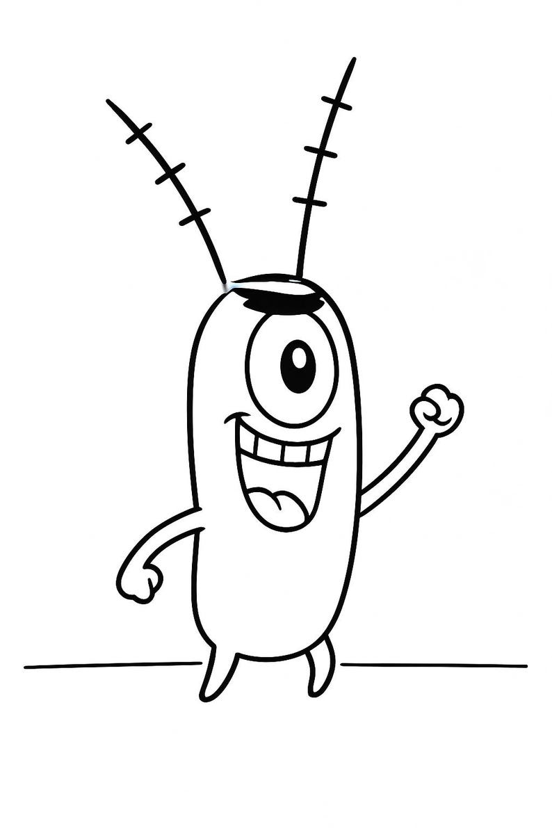 Pearl Krabs Sandy Plankton Coloring Page Part 3 - Etsy
